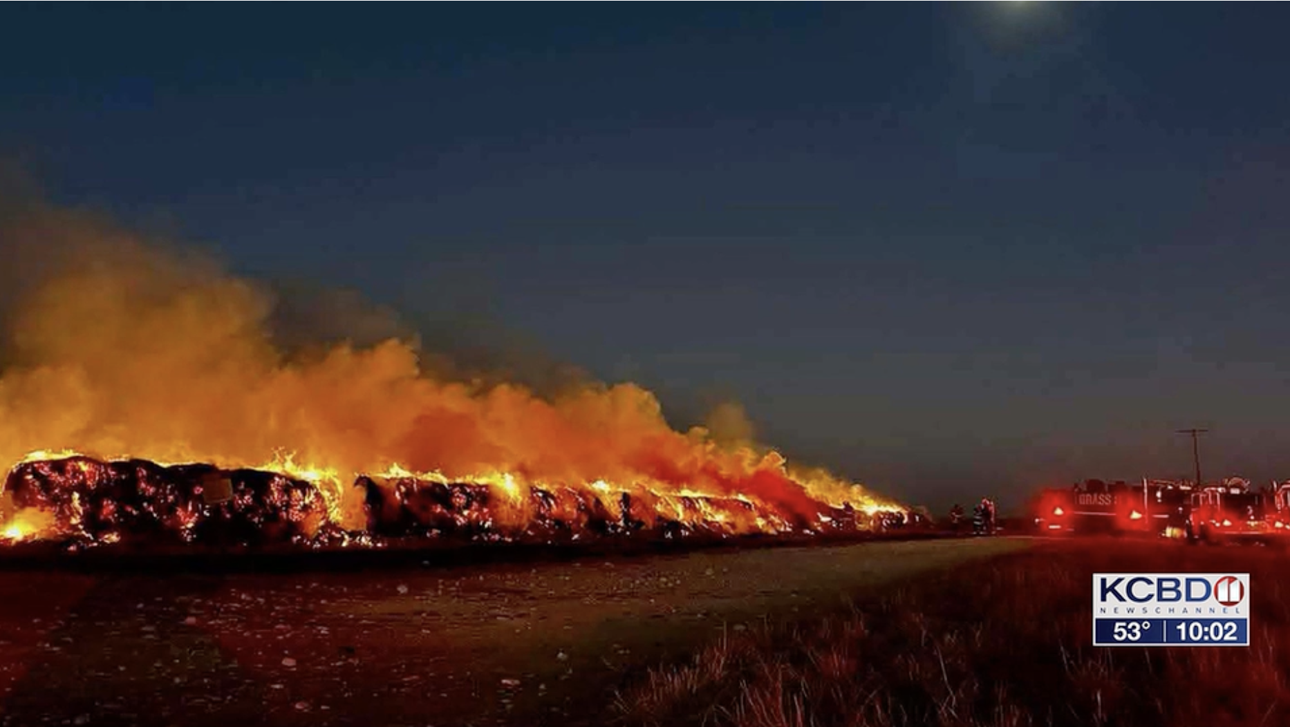 Fire crews battle large hay bale fire near Seminole – PROTENG